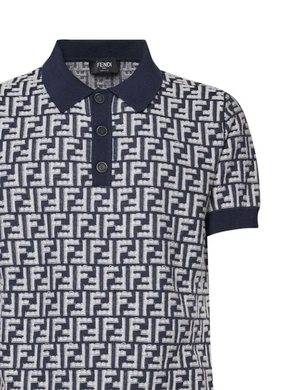 Fendi Monogram-pattern Polo Shirt