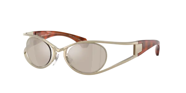 ALAIN MIKLI A04501t Sunglasses - Real White Gold Mirror