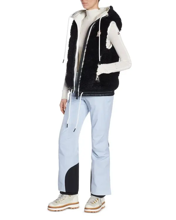Moncler Faux Fur Sleeveless Jacket - Black