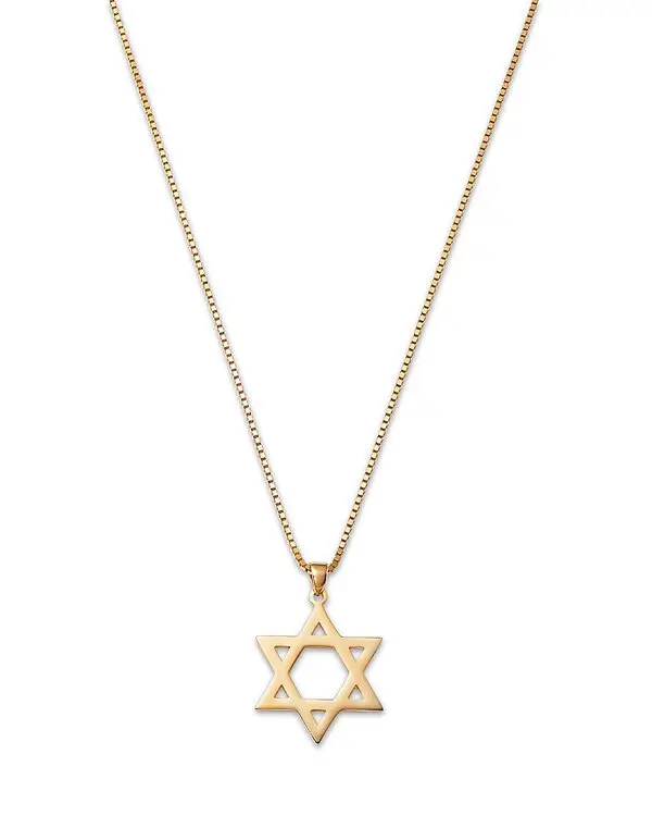 Bloomingdale'S Fine Jewelry Star Of David Pendant Necklace - Gold