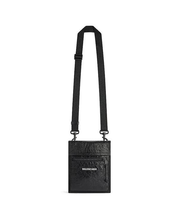 Balenciaga Explorer Pouch With Strap - Black