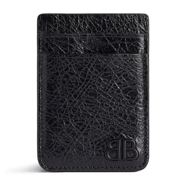Balenciaga Monaco Magnet Card Holder - Black