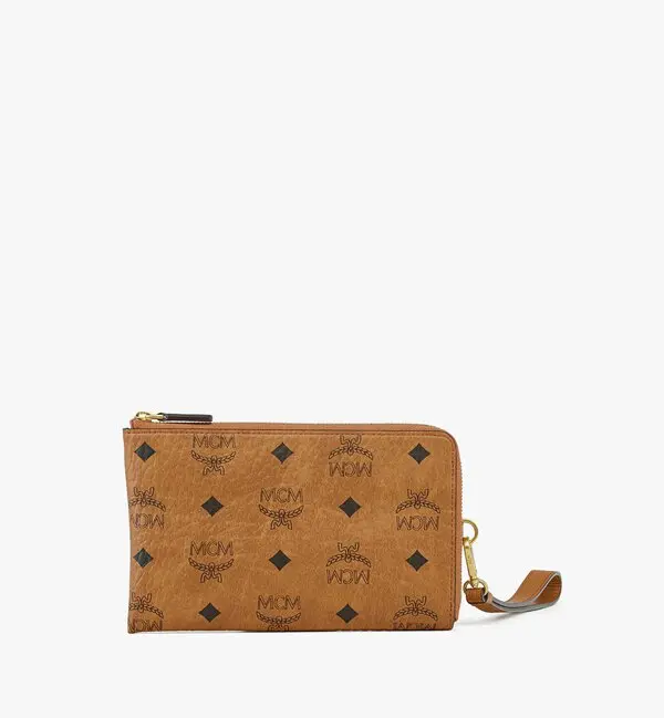 Mcm Ottomar Travel Pouch - Cognac