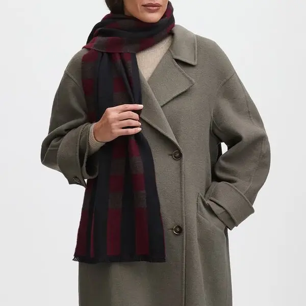 ASPINAL OF LONDON Exploded Check Wool Scarf