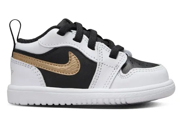 JORDAN 1 Low Alt Sneakers - White/black/metallic Gold