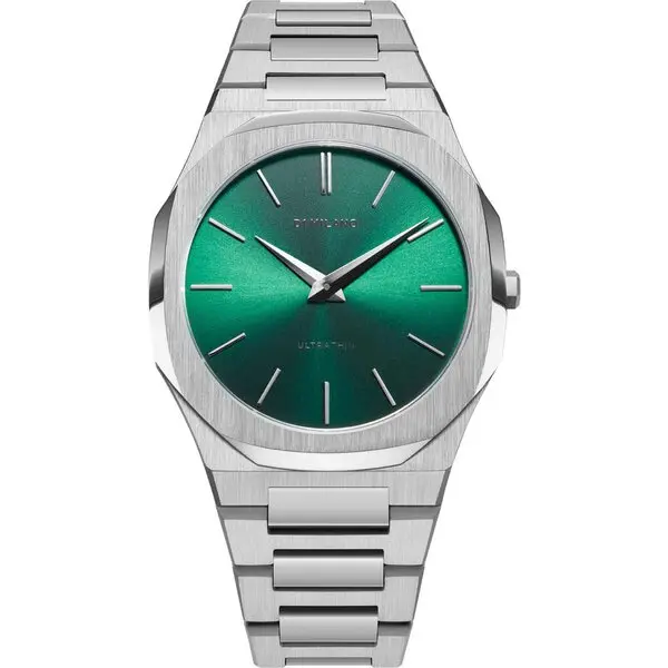 D1 MILANO Ultra Thin Bracelet Watch - Silver/ Green