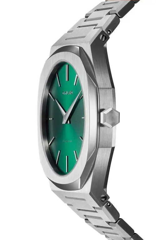 D1 MILANO Ultra Thin Bracelet Watch - Silver/ Green