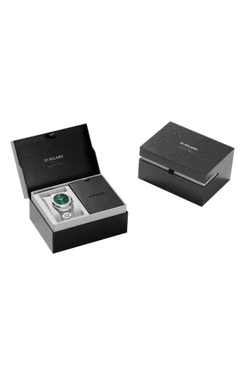 D1 MILANO Ultra Thin Bracelet Watch - Silver/ Green