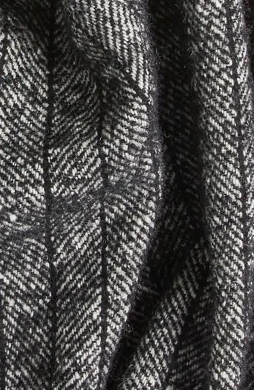 CLIFTON WILSON Pinstripe Herringbone Wool Scarf