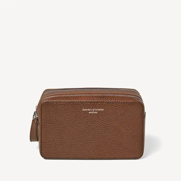 ASPINAL OF LONDON - Aspinal Of London Double Zip Mount Street Wash Bag