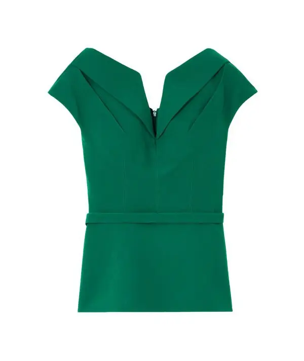 Safiyaa Aliye Off-the-shoulder Belted Top