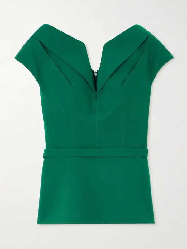 Safiyaa Aliye Off-the-shoulder Belted Top