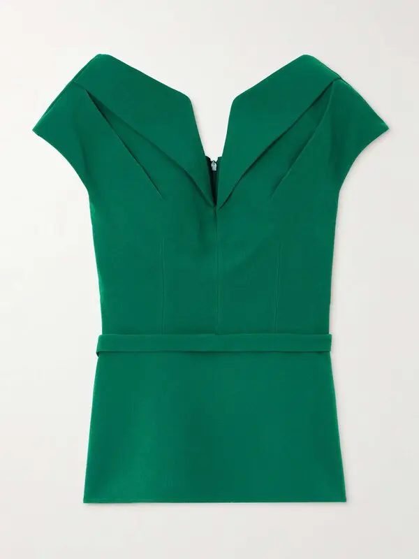 Safiyaa Aliye Off-the-shoulder Belted Top
