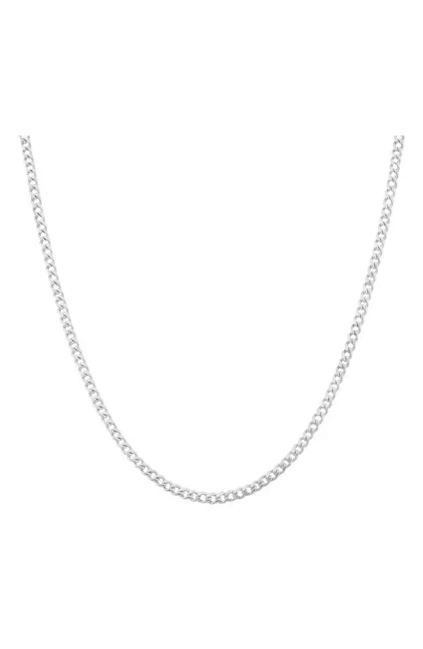 DONATELLO GIAN Sterling 2mm Curb Link Chain Necklace