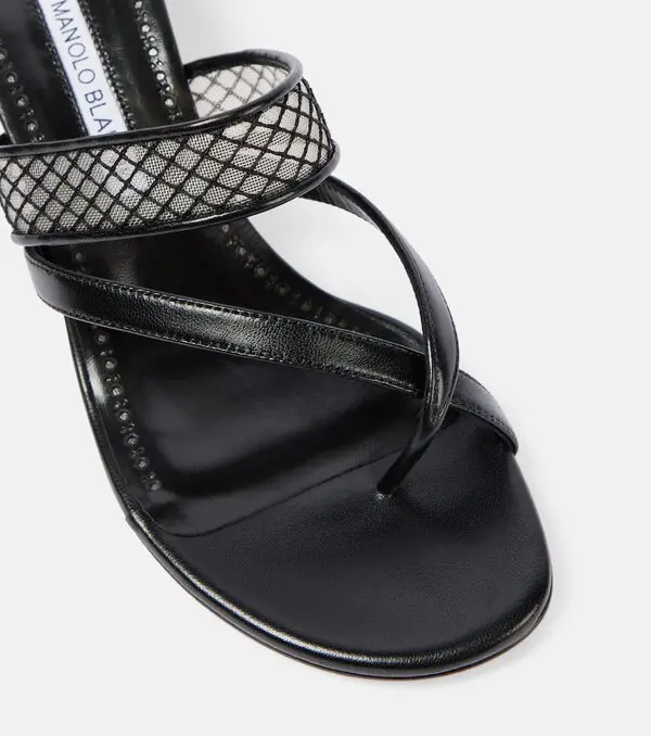 Manolo Blahnik Sulna 50 Leather Mules