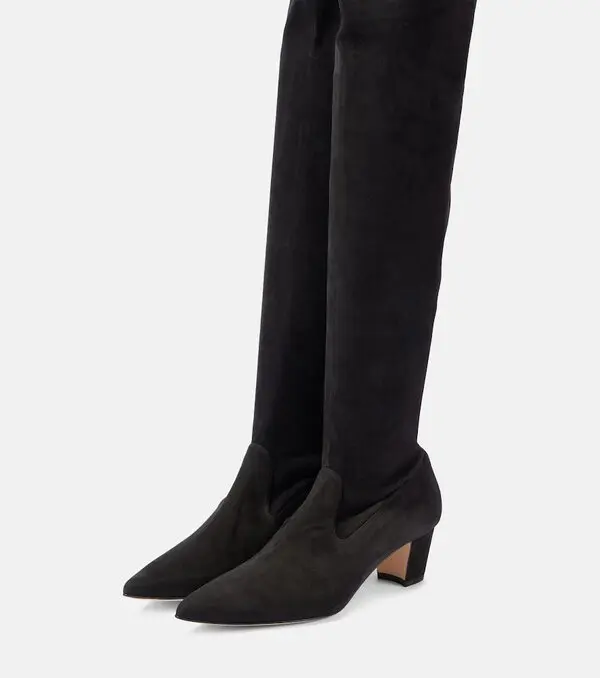 Manolo Blahnik Lupasca 55 Over-the-knee Boots - Black