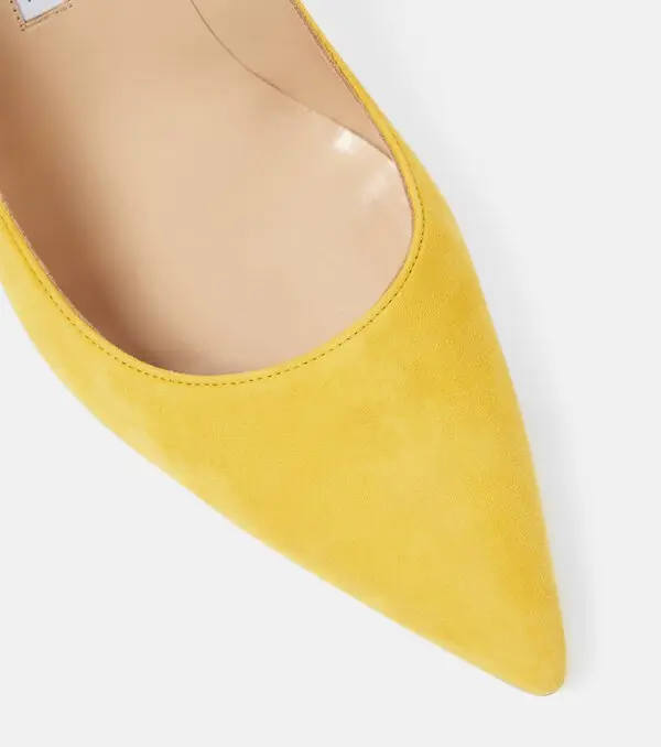 Manolo Blahnik Bb 90 Suede Pumps - Yellow