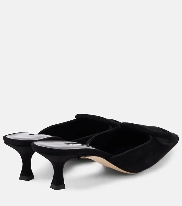 Manolo Blahnik Maysale 50 Suede Mules
