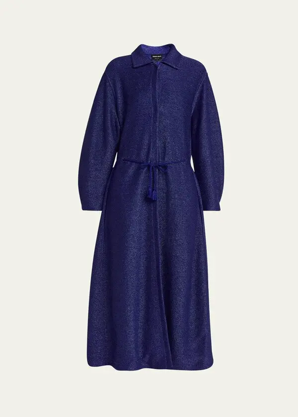 Giorgio Armani Drawstring Maxi Coat