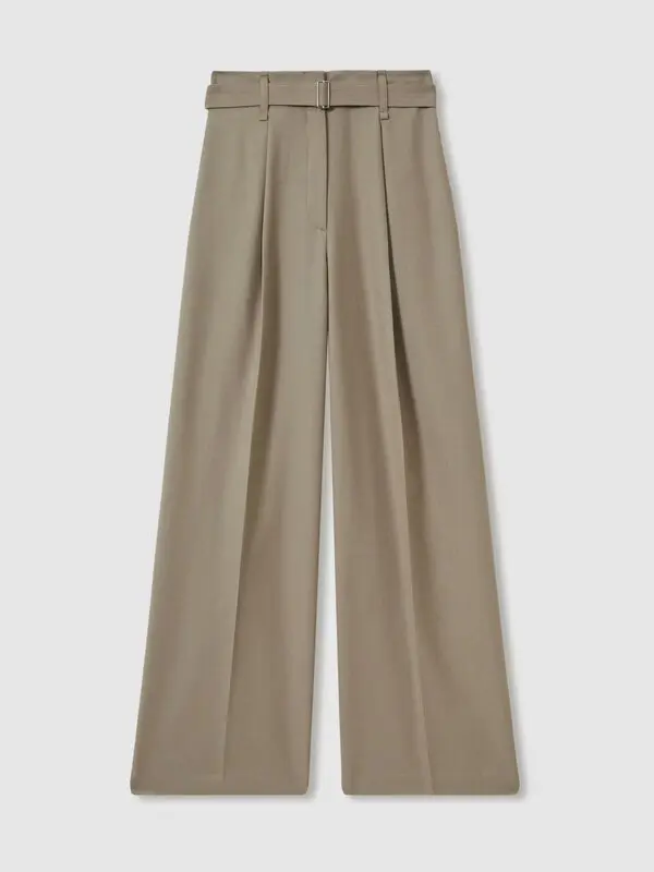 REISS Clara Wool Wide-leg Trousers