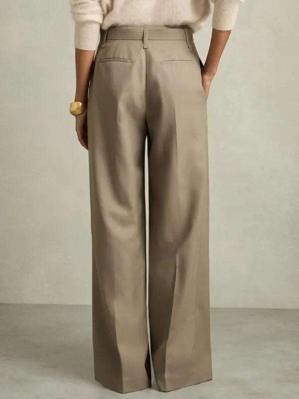 REISS Clara Wool Wide-leg Trousers