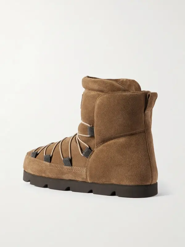 Brunello Cucinelli Padded Suede Boots