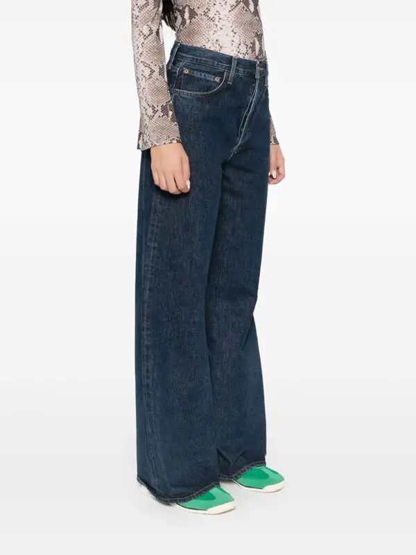 AGOLDE Dame Wide Leg Jeans - Blue