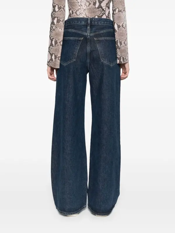 AGOLDE Dame Wide Leg Jeans - Blue