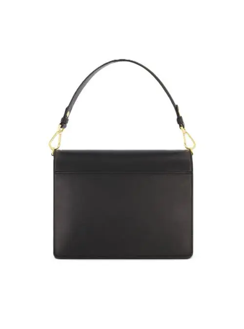 Mac Duggal Leather Shoulder Bag - Black