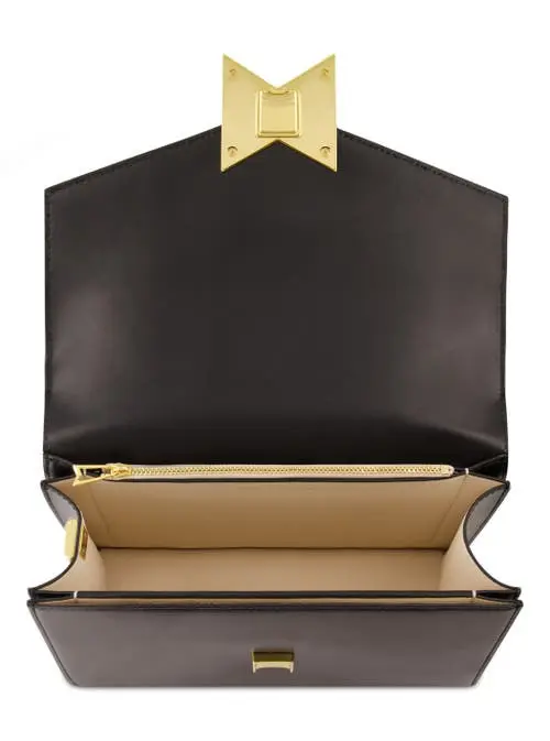Mac Duggal Leather Shoulder Bag - Black