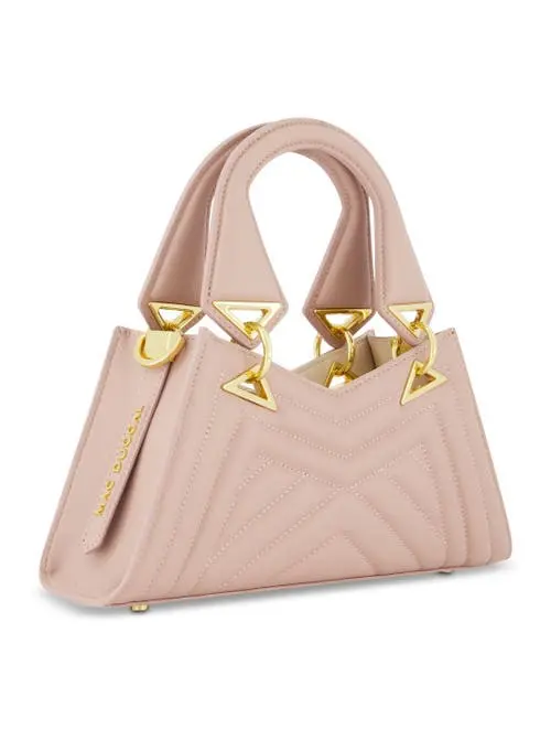 Mac Duggal Small Quilted Napa Leather Handbag - Rose