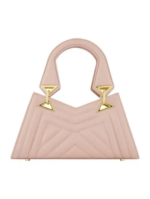 Mac Duggal Small Quilted Napa Leather Handbag - Rose