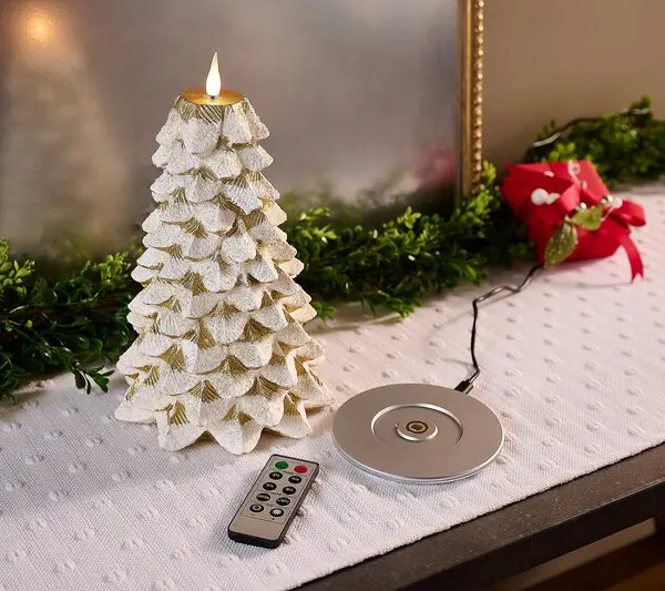 HOMEBLISS Home Bliss Rechargeable Flameless Glitter Tree Candle