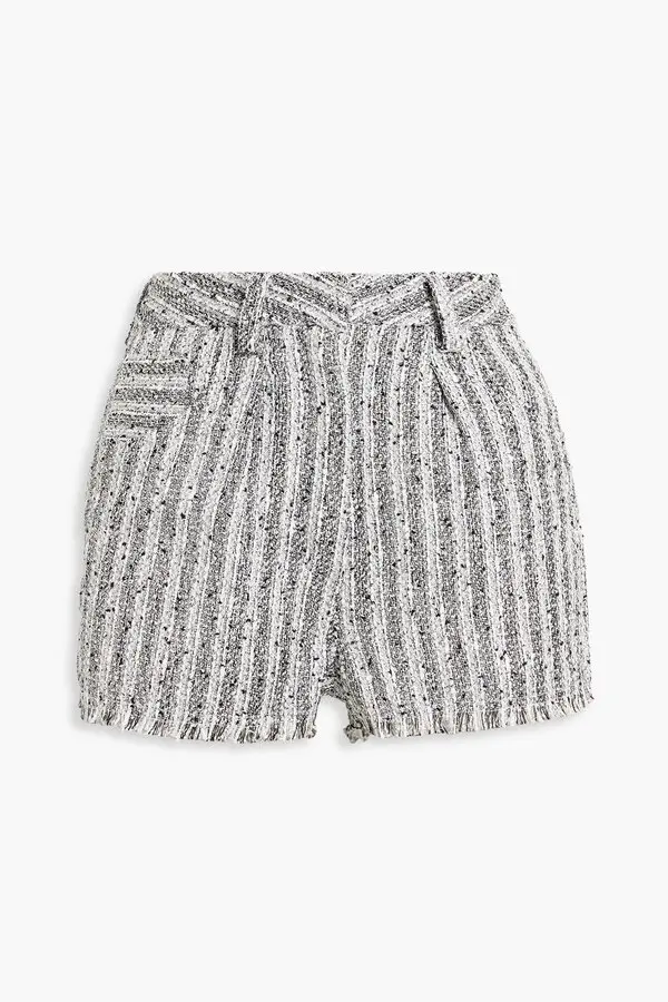 IRO PARIS Honza Metallic Striped Tweed Shorts