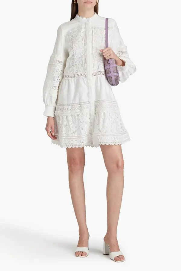 Alice + Olivia White Embroidered Dresses | Editorialist