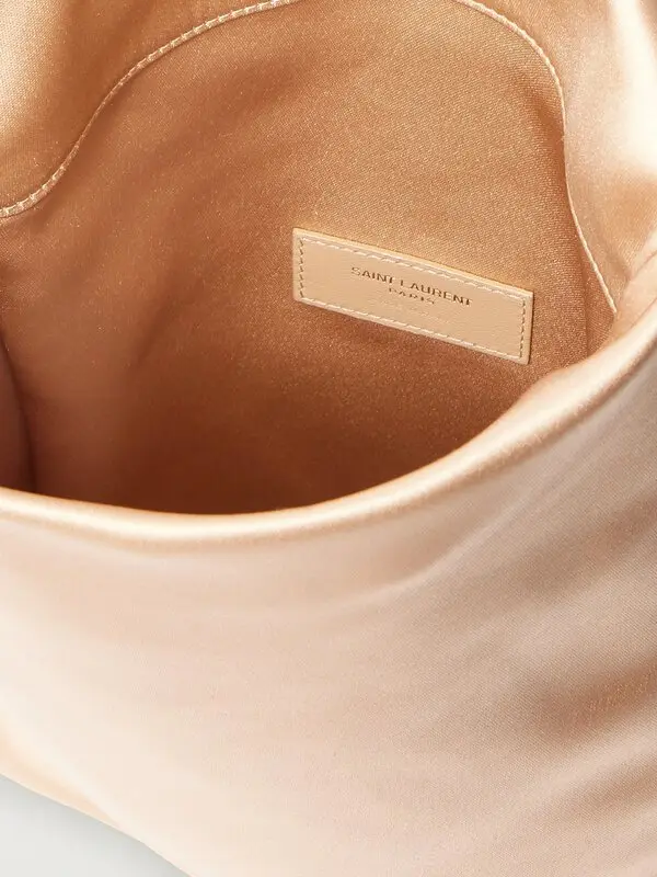 Saint Laurent Embellished Satin Bucket Bag