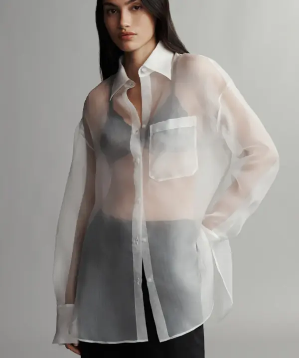 TWP Big Joe Shirt In Washed Silk Organza