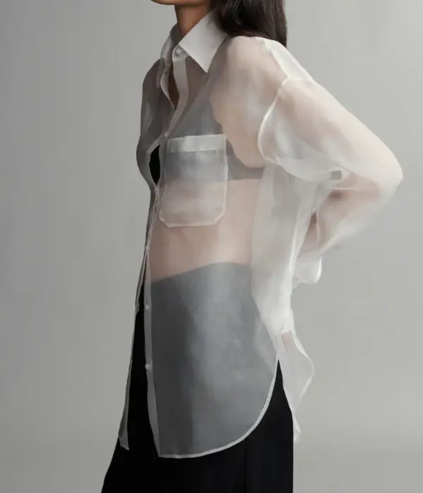 TWP Big Joe Shirt In Washed Silk Organza