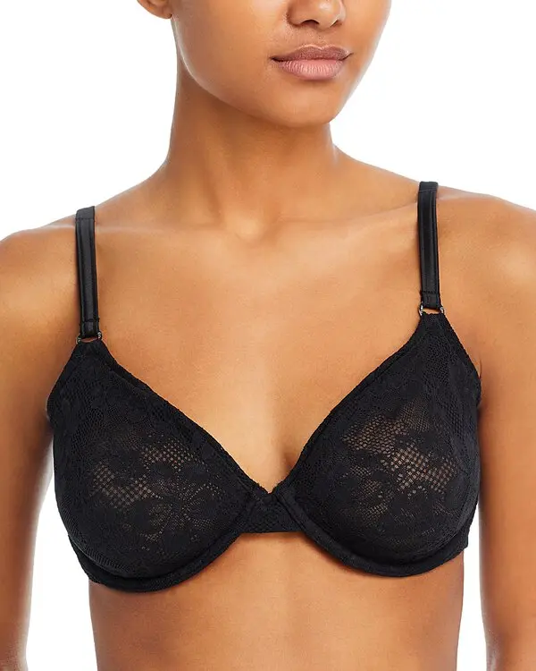 Fleur Du Mal Fuller Cup Le Stretch Multilift Lace Demi Bra - Black