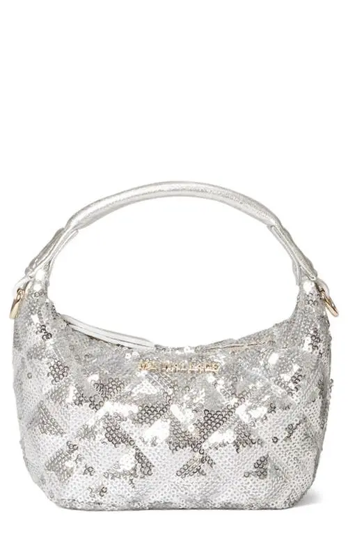 Mz Wallace Tiny Metro Sequin Top Handle Bag - Ice Sequin