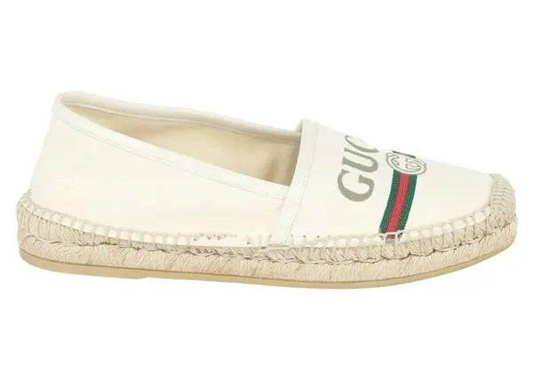 Gucci Logo Canvas Espadrilles - Black/cream