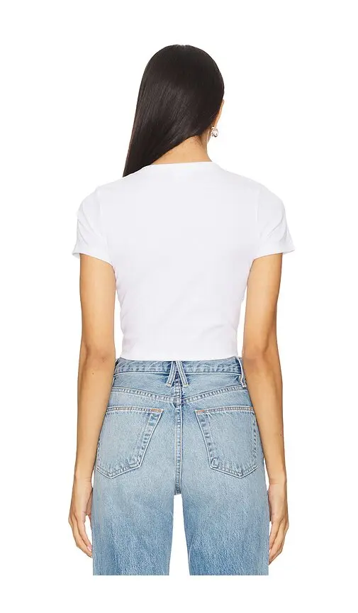 LESET Kelly Crop Slim Fit Tee - White