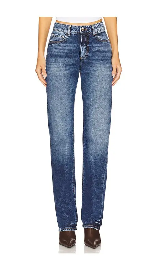 ICON DENIM LA Skye Straight Leg Jeans - Deep Blue