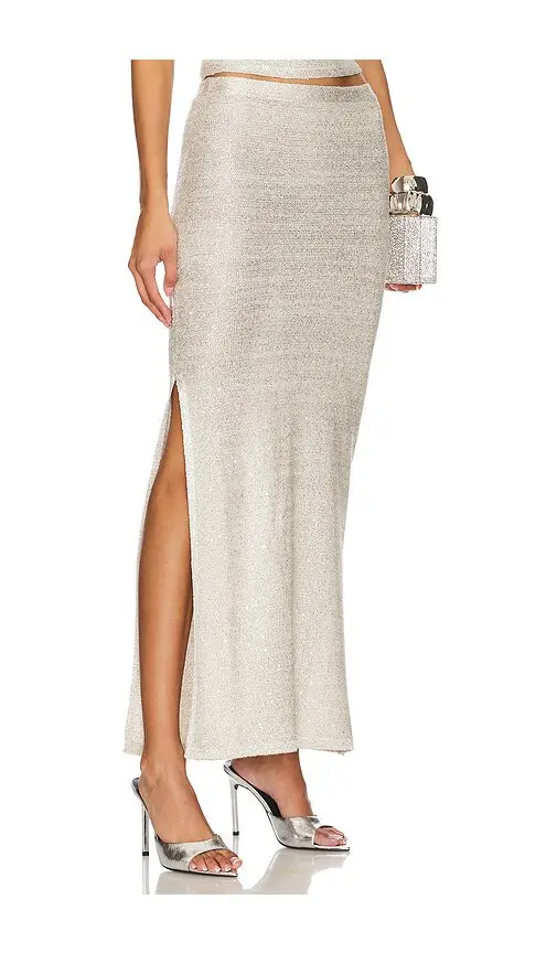 SOVERE / Spark Sequin Embellished Knit Skirt