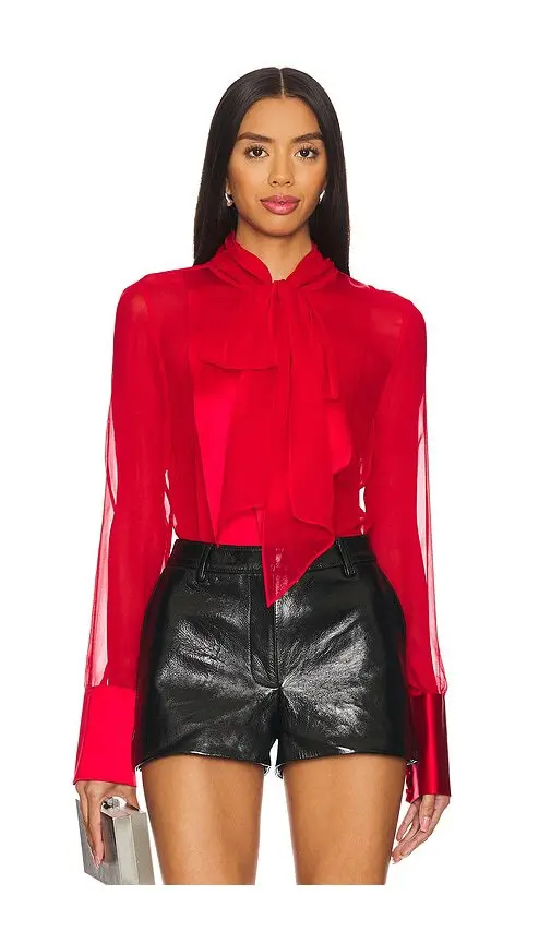 Retrofete Suri Silk Blouse - Red