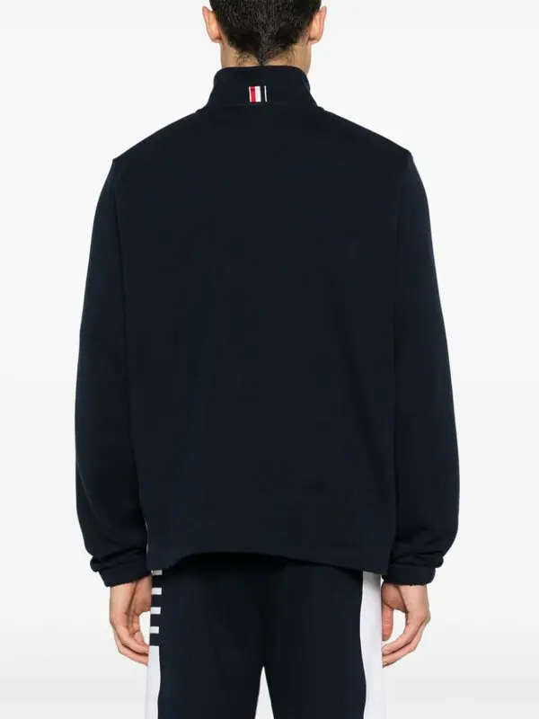 Thom Browne Loopback 4-bar Half-zip Pullover - Blue