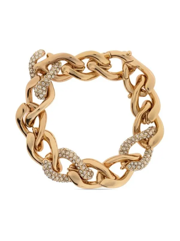 Tory Burch Wishbone Pavé Bracelet - Gold