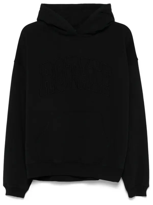 ROTATE BY BIRGER CHRISTENSEN Logo-embroidered Hoodie - Black