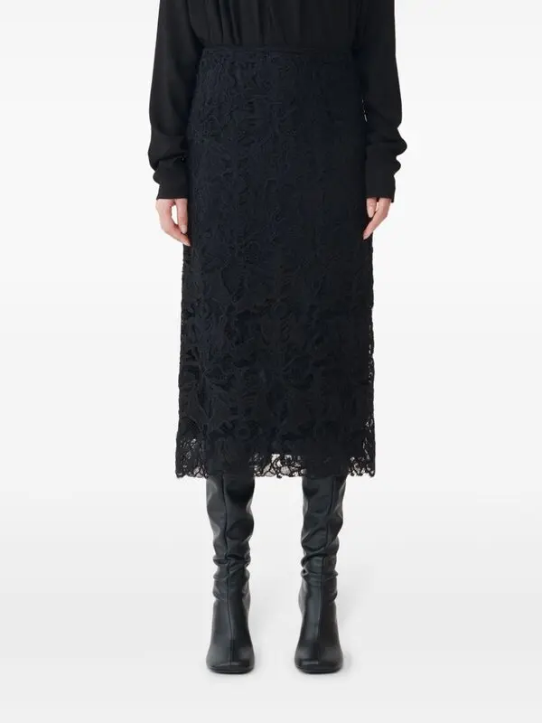Fabiana Filippi Macramé Lace Mid-calf Skirt