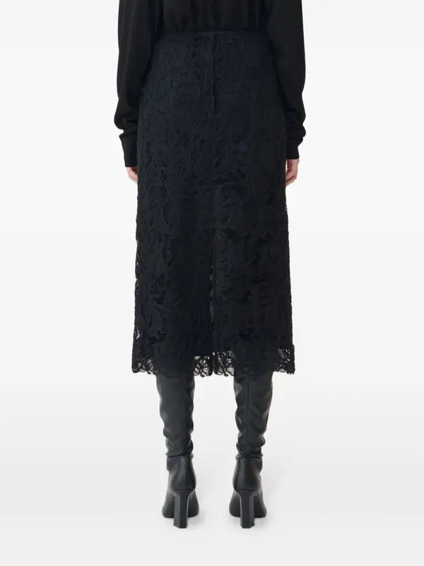 Fabiana Filippi Macramé Lace Mid-calf Skirt